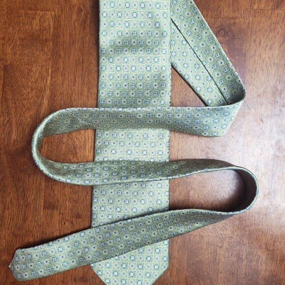 Peebles | Accessories | Peebles Allover Green Silk Necktie Nwt | Poshmark